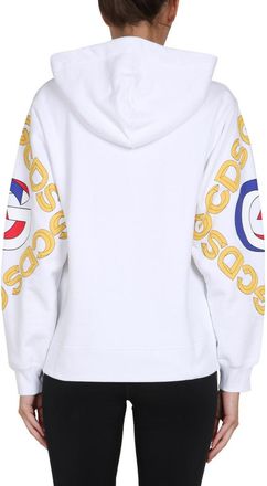GCDS Cotton Hoodie - White