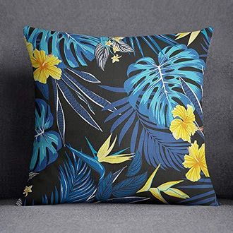 Bonamaison Le Jardin du Lin Kissenhüllen, Cotton, Mehrfarbig, 45x45