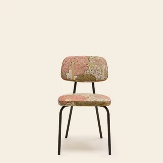 Madura Chaise Ysabeau Alisia naturel et rose orang&eacute; - ORANGE