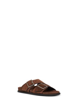 Alohas Womens Brown Suede Alba Sandals Leather