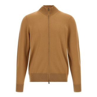 HUGO BOSS Cardigan aus Schurwolle - - Knitwear - Herren - Braun - S