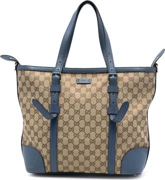 Gucci Pre-owned Canvas Leder Tote Bag - - Pre-owned - Damen - Braun - ONE SIZE