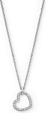 Engelsrufer Kette Herz Shiny Silber für Damen aus 925er Sterlingsilber - Zirkonia - Karabinerverschluss - Länge: 40+4 cm