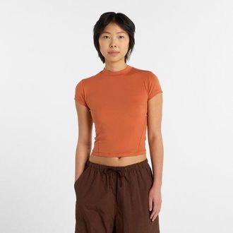 New Balance Damen NB Define Fitted T-Shirt in Rot, Poly-Strick, Gr&ouml;&szlig;e XL