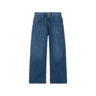 Palm Angels Curved Logo Denim Jeans