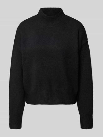 Neo Noir Turtleneck-Pullover mit Woll-Anteil und Rundhalsausschnitt