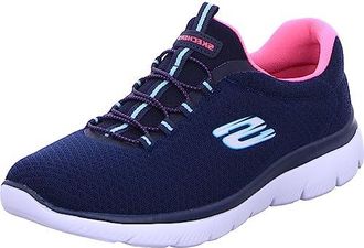 Skechers Femme Summits Top Player Fashion-sneakers, Navy Hot Pink, 38 EU