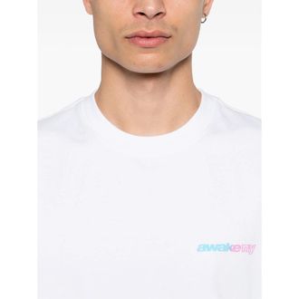 Awake NY Logo Print Cotton T-Shirt - White