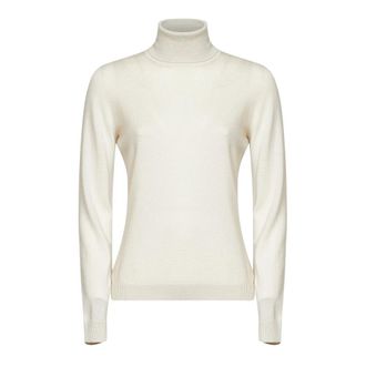 Blanca Vita Leichter Rollkragenpullover aus reiner Schurwolle - - Knitwear - Damen - Beige - L