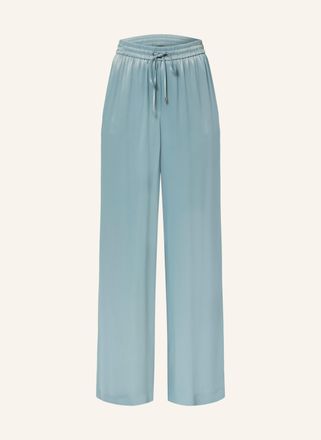 HUGO BOSS Marlenehose Tavati Aus Satin blau