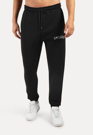 Smilodox Jogginghose Kayson, Oversize Freizeithose mit Rei&szlig;verschlusstaschen, Tunnelzug weiches flauschiges Material Logo Sweathose Sport Alltag