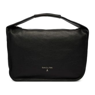Patrizia Pepe Femme, Sacs, Noir, Taille: ONE Size Leather Shoulder Bag