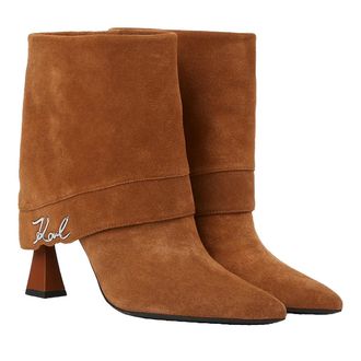 Karl Lagerfeld Stiefeletten - Debutante Stiefeletten mit umgeschlagenem Schaft - Gr. 35 (EU) - in Braun - für Damen