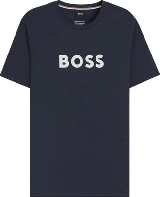 HUGO BOSS Homme, Tops, Bleu, Taille: L TShirt MC Logo Coton