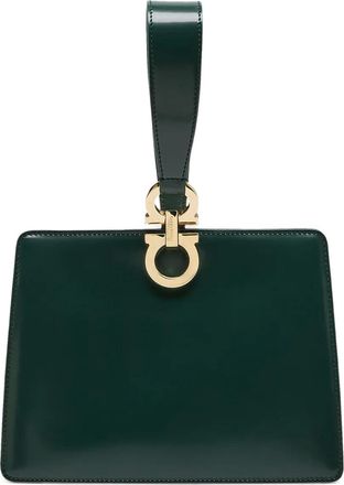 Ferragamo Geometrische Gancini Mini-Tasche - Gr&uuml;n