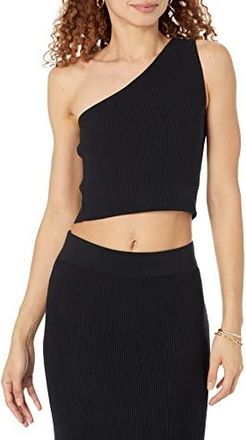 The Drop Pull Court Asymétrique pour Femme, Kofi, Noir, Taille S