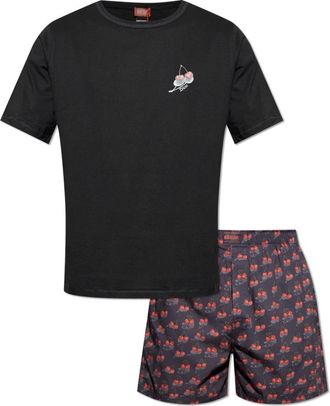 Diesel Homme, V&ecirc;tements de nuit et de d&eacute;tente, Noir, Taille: 2XL Kit-James Ensemble Pyjama Deux Pi&egrave;ces