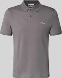 Review Slim Fit Poloshirt mit Label-Stitching