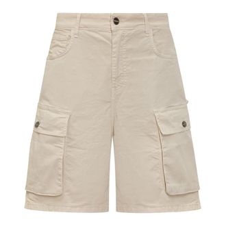 Barrow Cargo Pocket Shorts mit Knopfverschluss - - Shorts - Herren - Wei&szlig; - W34