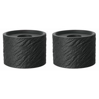 Villeroy & Boch Manufacture Kerzenst&auml;nder Schwarz, Deko, Wohnaccessoires, Keramik (Packung mit 2)