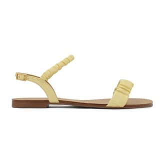 Kazar Flache Sandalen mit gekr&auml;uselten Riemen - - Shoes - Damen - Gelb - 38 EU