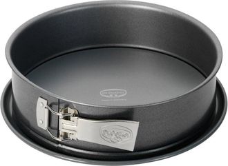 Dr. Oetker Springform Ø 28 cm, auslaufsichere Kuchenform, runde Backform aus Stahl mit keramisch verstärkter Antihaft-Beschichtung (Farbe: grau), Menge: 1 Stück