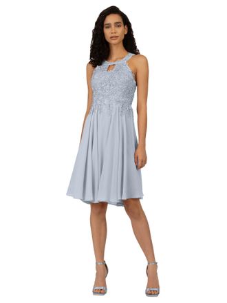 Apart Fashion Damen Cocktailkleid Formales Abendkleid, Rauchblau, 32