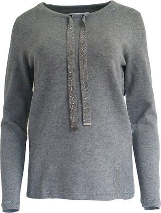 Passioni Strickpullover mit Glitzer Details mit glitzernden Zuglaschen