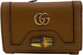 Gucci Portefeuille Bamboo Pre-owned (tri-fold) - Femme - Pre-owned - Brun - Taille: ONE Size