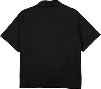 Rhude Logo-Print Cotton Shirt - Black