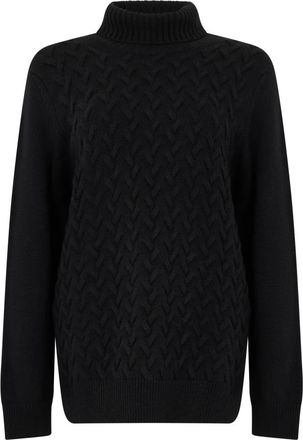 Moorer Pull &agrave; col roul&eacute; - Femme - Pulls - Noir - Taille: 36 FR