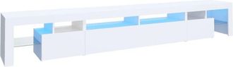 vidaXL Vidaxl - Meuble tv avec lumi&egrave;res led Blanc 260x36,5x40 cm