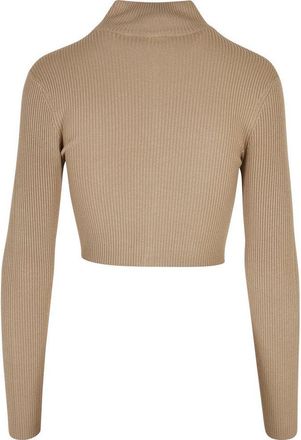 Urban Classics Cardigan Urban Classics Damen Ladies Cropped Rib Knit Zip Cardigan (1-tlg)