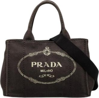 Prada Sac bandouli&egrave;re en toile Pre-owned - Femme - Pre-owned - Brun - Taille: ONE Size