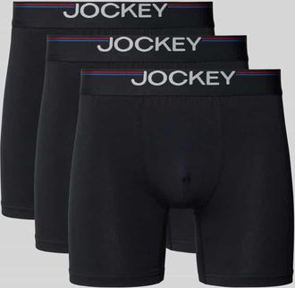 Jockey Slim Fit Trunks mit Logo-Stitching im 3er-Pack