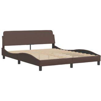 vidaXL Cadre de lit sans matelas marron 160x200 cm similicuir Vidaxl