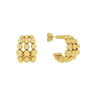 Joop Creolen Edelstahl Damen Ohrschmuck, 2 cm, Gold, Kommt in Schmuck Geschenk Box, 2039831