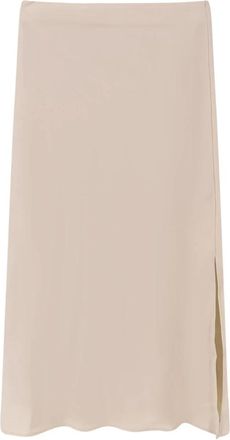 Brunello Cucinelli Femme, Jupes, Beige, Taille: 36 FR Jupe Midi Satin&eacute;e