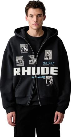 Rhude Herren, Sweatshirts & Hoodies, Schwarzk, LGr&ouml;&szlig;e
