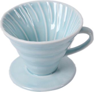 Angoily Keramik Kaffeefiltertasse Handgefertigt Himmelblau Kegelform F&uuml;r 1-2 Personen Filterbecher F&uuml;r Home Office