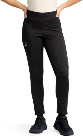 RevolutionRace Pace Wind Tights für Damen, Wasserabweisende Leggings, Perfekt für Outdoor-Sportarten und -Aktivitäten, Black, XS