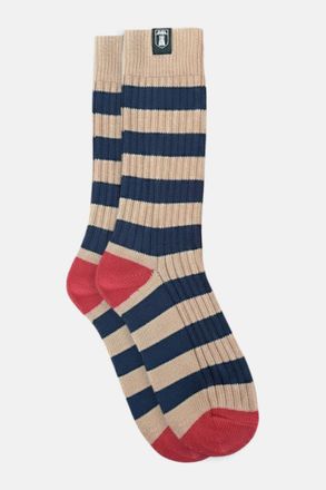 Derbe Derbe Socken Basic Knit Striped Beige Blau Navy Gestreift