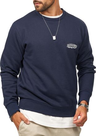 Jack & Jones Herren Sweatshirt mit Rundhals Crewneck Pullover Sweater f&uuml;r M&auml;nner im Regular-Fit - JJ24756-NAVBLA-XXL