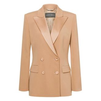 Alberta Ferretti Femme, Vestes, Rose, Taille: 40 FR Blazer Enver Satin Rose
