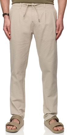 Indicode Herren INWebb Seersuckerhose aus Baumwolle | Herrenhose Freizeithose M&auml;nner Kit, L