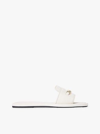 Tommy Hilfiger Mules plates en cuir &agrave; bride et monogramme TH