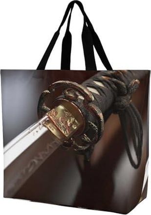 Generic &Eacute;p&eacute;e De Samoura&iuml; Japonaise Sac Cabas Imperm&eacute;able Sacs De Courses Grand Sac A Main Femme Pour Plage Universit&eacute; Gym