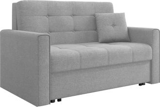 Mirjan24 Sofa Viva II Lux mit Schlaffunktion, Bettsofa, 2 Sitzer Polstersofa mit Bettkasten inkl. Kissen, Schlafsofa Sofagarnitur, Wohnlandschaft, Farbauswahl 
