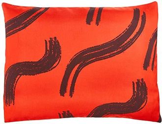 Bonamaison Le Jardin du Lin Kissenbezug Zierkissenbezug Orange-Bordeaux Kissenbezug, Für Bett, Auto, Sofa, Haus, Wohnzimmer, Schlafzimmer, Dekoration, 45x60 Cm -