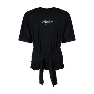 Moschino Doppelter Schnitt Schwarzes T-Shirt - - Tops - Herren - Schwarzk - L